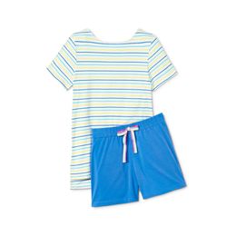 Tchibo - Shorty-Pyjama - Damen - Gr. XXL - wei&szlig;/gestreift