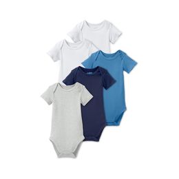 Tchibo - 5 Kurzarmbodys - Baby - Gr. 74/80 - dunkelblau