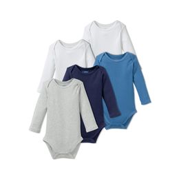 Tchibo - 5 Langarmbodys - Baby - Gr. 62/68 - dunkelblau
