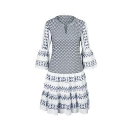 Tchibo - Webkleid mit Ikat-Muster - Damen - Gr. 40 - wei&szlig;/print
