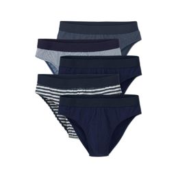 Tchibo - 5 Slips - Herren - Gr. M/5 - dunkelblau/gestreift