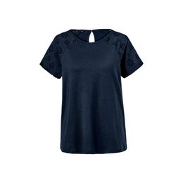 Tchibo - Shirt mit Stickerei - Damen - Gr. XXL - dunkelblau