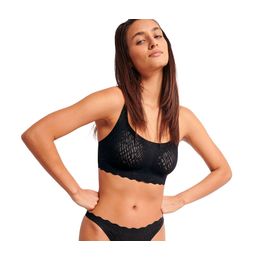 Sloggi Zero Feel Bliss Top - Damen - Gr. L - schwarz/jacquard
