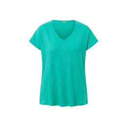 Tchibo - Shirt aus Leinenmix - Damen - Gr. M - blau