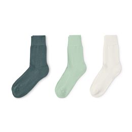 Tchibo - 3 Paar Socken - Damen - Gr. 35-38 - dunkelgr&uuml;n