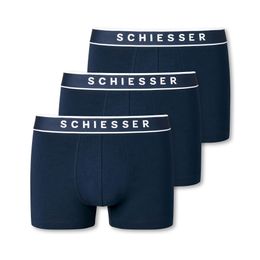 3 Schiesser Shorts - Herren - Gr. L/6 - dunkelblau