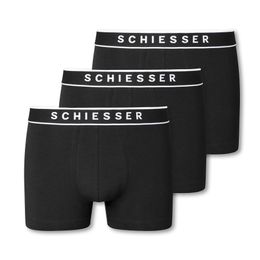 3 Schiesser Shorts - Herren - Gr. S/4 - schwarz