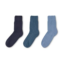 Tchibo - 3 Paar Socken - Damen - Gr. 35-38 - dunkelblau
