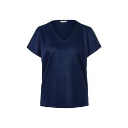 Tchibo - Strukturiertes Shirt - Damen - Gr. L - dunkelblau