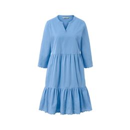 Tchibo - Webkleid mit Stickerei - Damen - Gr. 42 - hellblau