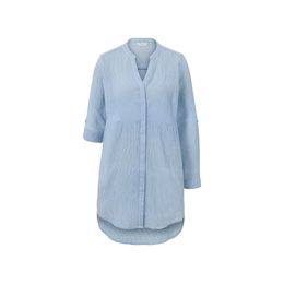Tchibo - Gestreifte Longbluse - Damen - Gr. 46 - hellblau/gestreift