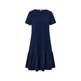 Tchibo - Jerseykleid mit Volant - Damen - Gr. L - dunkelblau