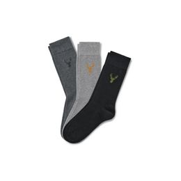 Tchibo - 3 Paar Socken - Herren - Gr. 44-46 - anthrazit/print