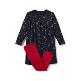 Tchibo - Kleinkind-Nachthemd mit Leggings - M&auml;dchen - Gr. 98/104 - dunkelblau