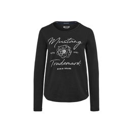 Tchibo - Langarmshirt &raquo;Mustang&laquo; - Damen - Gr. XL - schwarz/print