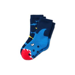 Tchibo - 2 Paar Antirutsch-Socken - Kinder - Gr. 31-34 - dunkelblau
