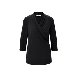 Tchibo - Shirt in Wickeloptik - Damen - Gr. S - schwarz