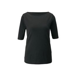 Tchibo - Halbarmshirt mit U-Boot-Ausschnitt - Damen - Gr. XL - schwarz