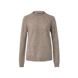 Tchibo - Grobstrick-Pullover mit Zopfmuster - Damen - Gr. S - taupe