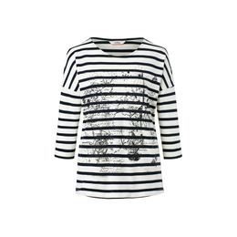 Tchibo - Gestreiftes Shirt mit 3/4-Arm - Damen - Gr. M - dunkelblau/gestreift