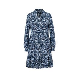 Tchibo - Florales Jerseykleid - Damen - Gr. S - dunkelblau/print