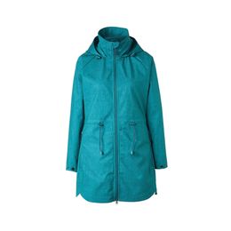 Tchibo - Kapuzen-Softshellmantel - Damen - Gr. 48 - t&uuml;rkis/print
