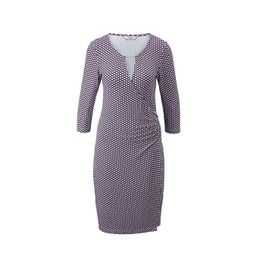 Tchibo - Jerseykleid in Wickeloptik - Damen - Gr. 48 - schwarz/gepunktet
