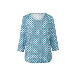 Tchibo - Blusenshirt mit Alloverprint - Damen - Gr. XXL - wei&szlig;/print