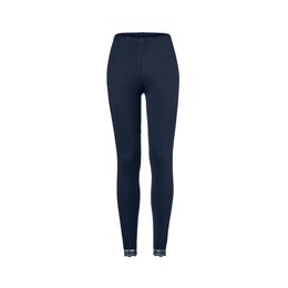 Tchibo - Leggings mit Spitzenborte - Damen - Gr. S - dunkelblau