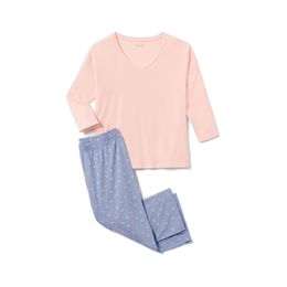 Tchibo - 3/4-Pyjama - Damen - Gr. L - hellblau