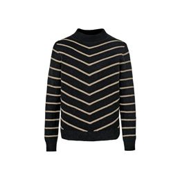 Tchibo - Gestreifter Strickpullover mit Stehkragen - Damen - Gr. XXL - schwarz/gestreift