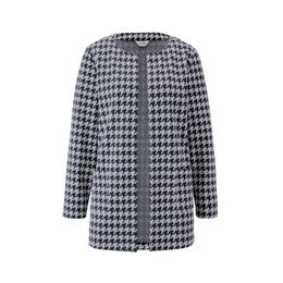Tchibo - Offener Longblazer - Damen - Gr. XL - dunkelblau/jacquard