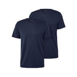 Tchibo - 2 T-Shirts mit Wolle - Herren - Gr. S - dunkelblau