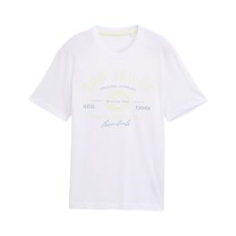 Tom Tailor T-Shirt mit Logo - Herren - Gr. XL - wei&szlig;