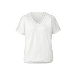 Tchibo - Blusenshirt mit Crochet-Tape - Damen - Gr. XL - wei&szlig;