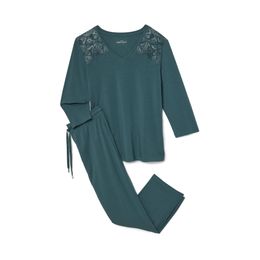 Tchibo - Pyjama-Set - Damen - Gr. L - petrol