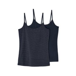 Tchibo - 2 Spaghetti-Hemdchen - Damen - Gr. L - dunkelblau
