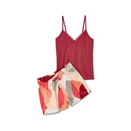 Tchibo - Shorty-Pyjama - Damen - Gr. 36 - rot