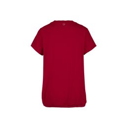 Tchibo - Blusenshirt im Materialmix - Damen - Gr. M - rot