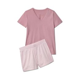 Tchibo - Shorty-Pyjama-Set - Damen - Gr. S - rosa/print
