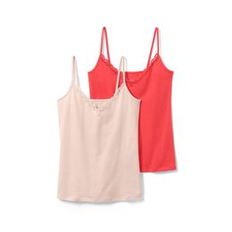 Tchibo - 2 Hemdchen - Damen - Gr. XL - rot