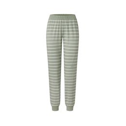 Tchibo - Pyjamahose - Damen - Gr. L - wei&szlig;/gestreift