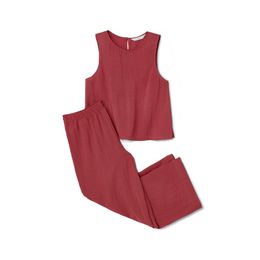 Tchibo - Pyjama in 7/8-L&auml;nge - Damen - Gr. 40 - rot