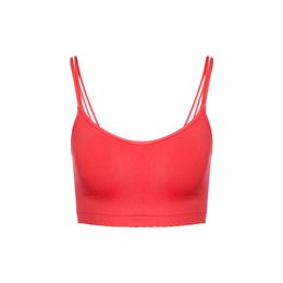 Tchibo - Seamless-Bustier mit Spitze - Damen - Gr. XS - rot