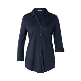 Tchibo - Piqu&eacute;-Jerseybluse - Damen - Gr. 50 - dunkelblau