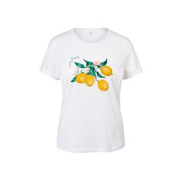 Tchibo - Bedrucktes Kurzarmshirt - Damen - Gr. XL - wei&szlig;/print
