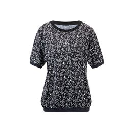 Tchibo - Shirt mit Fledermaus&auml;rmeln - Damen - Gr. XXL - schwarz/print