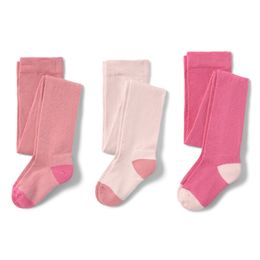 Tchibo - 3 Paar Strumpfhosen - Baby - Gr. 74/80 - rosa