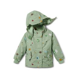 Tchibo - Thermo-Regenjacke mit Monsterprint - Kinder - Gr. 122/128 - gr&uuml;n/print