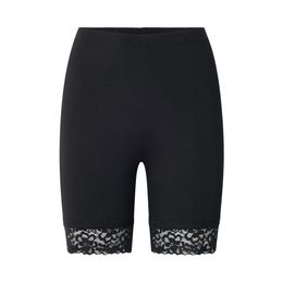 Tchibo - Radlershorts mit Spitzenborte - Damen - Gr. XXL - schwarz